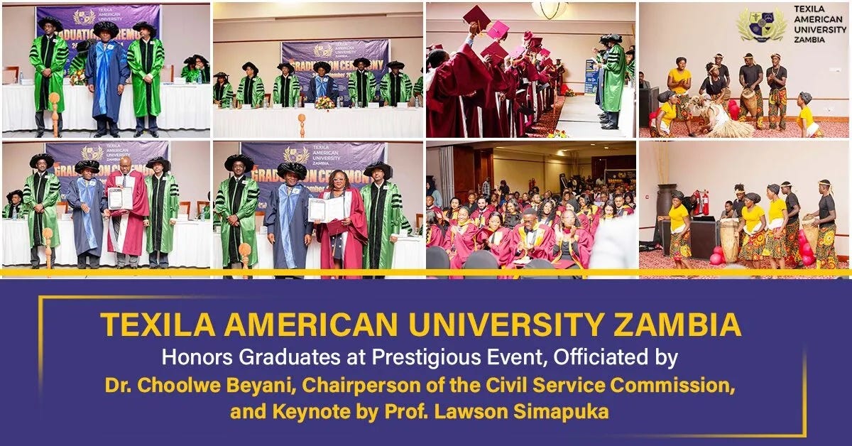 Texila American University Zambia Honors Graduates at Prestigious Event ...