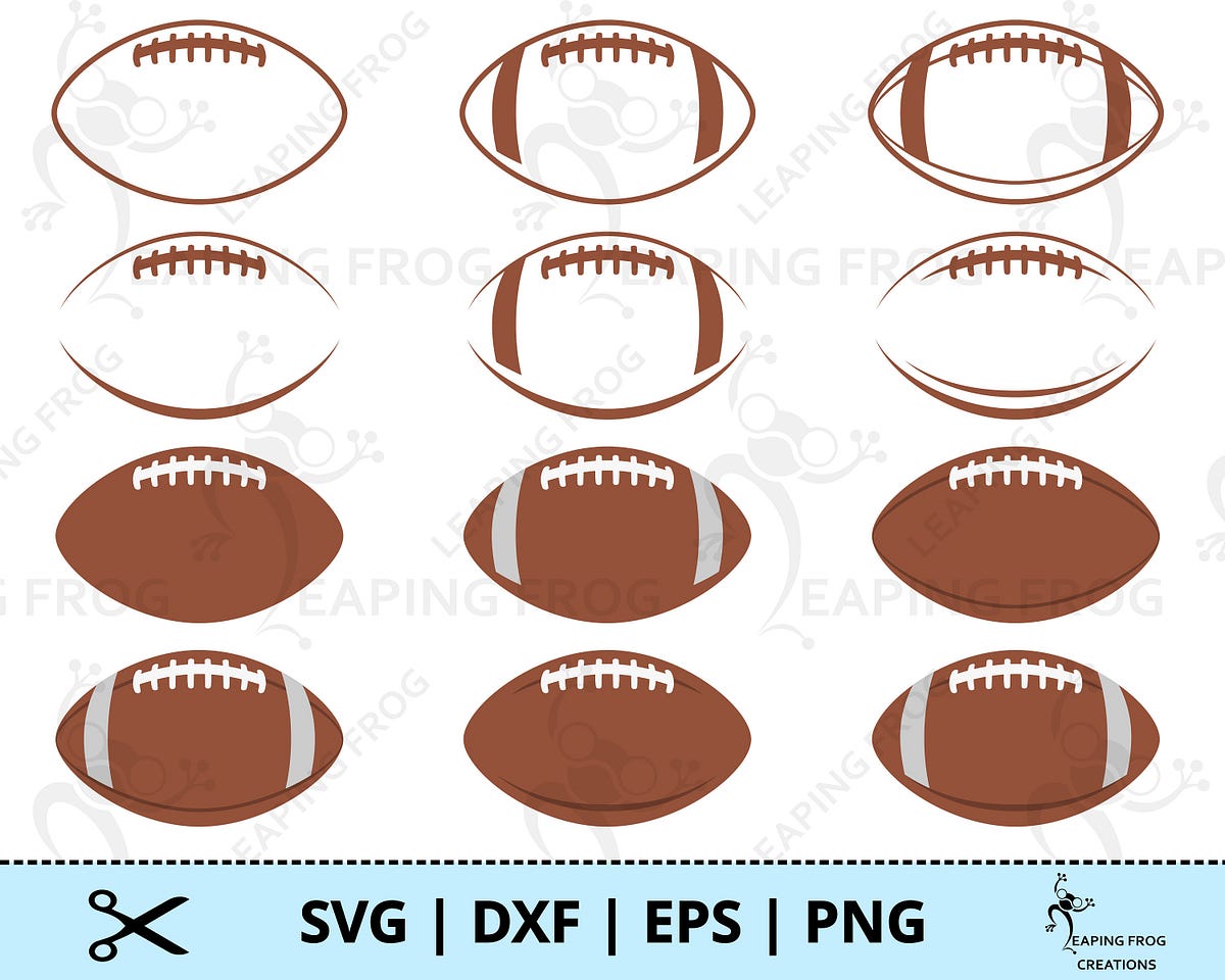 Football SVG. PNG. Cut, layered files for Cricut & Silhouette ...