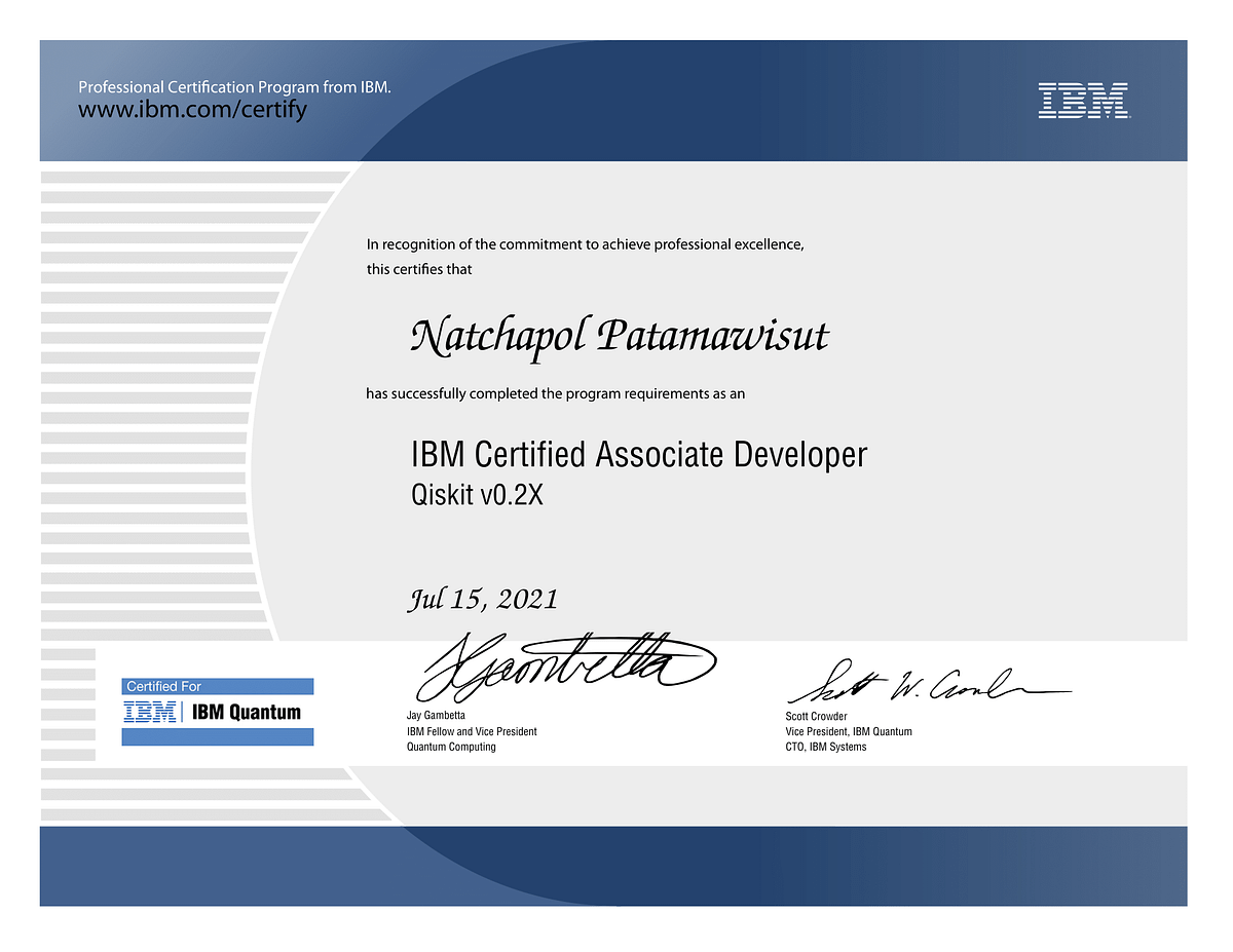 Guide for the IBM Quantum Developer Certification Exam | by Natchapol ...