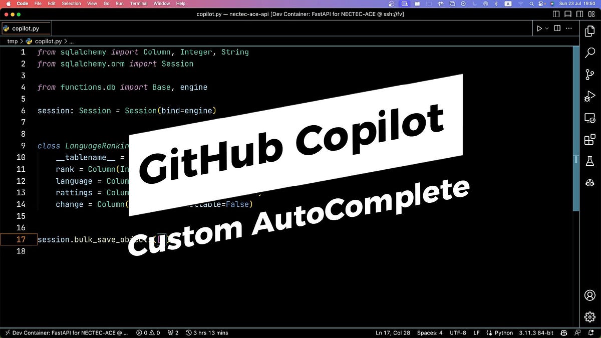 GitHub Copilot Custom AutoComplete - NECTEC - Medium