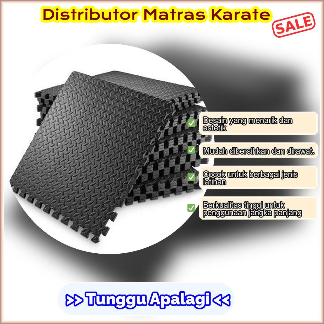 Distributor Matras Karate - Matras Puzzle Tebal - Medium