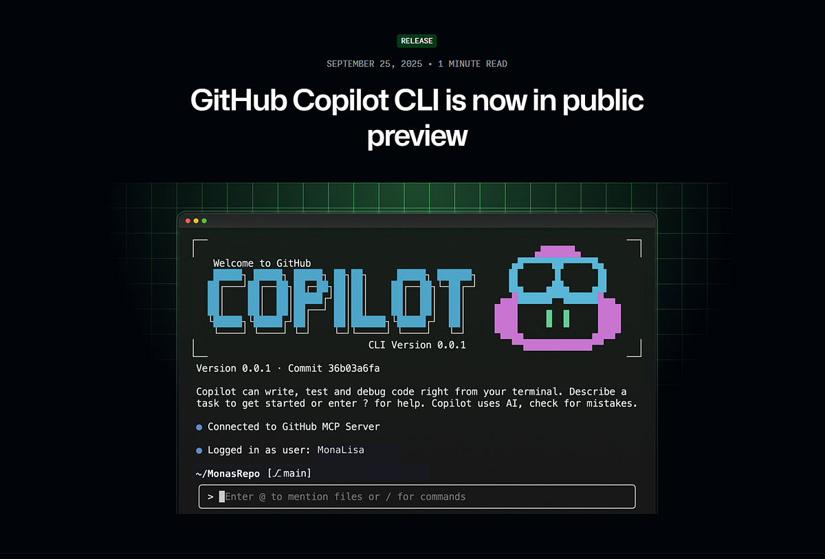 GitHub Copilot CLI Is Now in Public Preview — Here’s Why It Could Change the Game | by Rohan ...