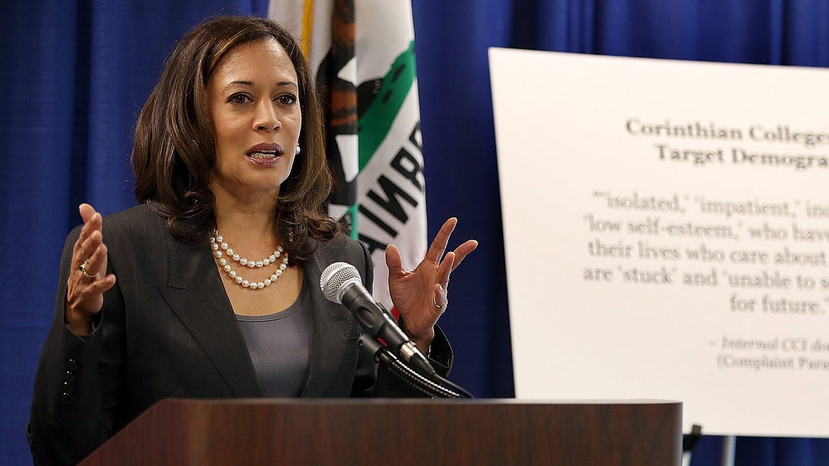 Democratic first female candidate of color: Calling Mrs. Harris’ name ...