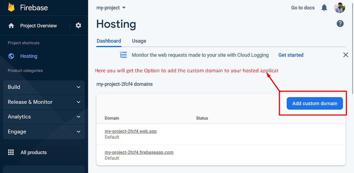 How to connect your domain to the hosted single-page web application on firebase. | by Rahul Kr ...