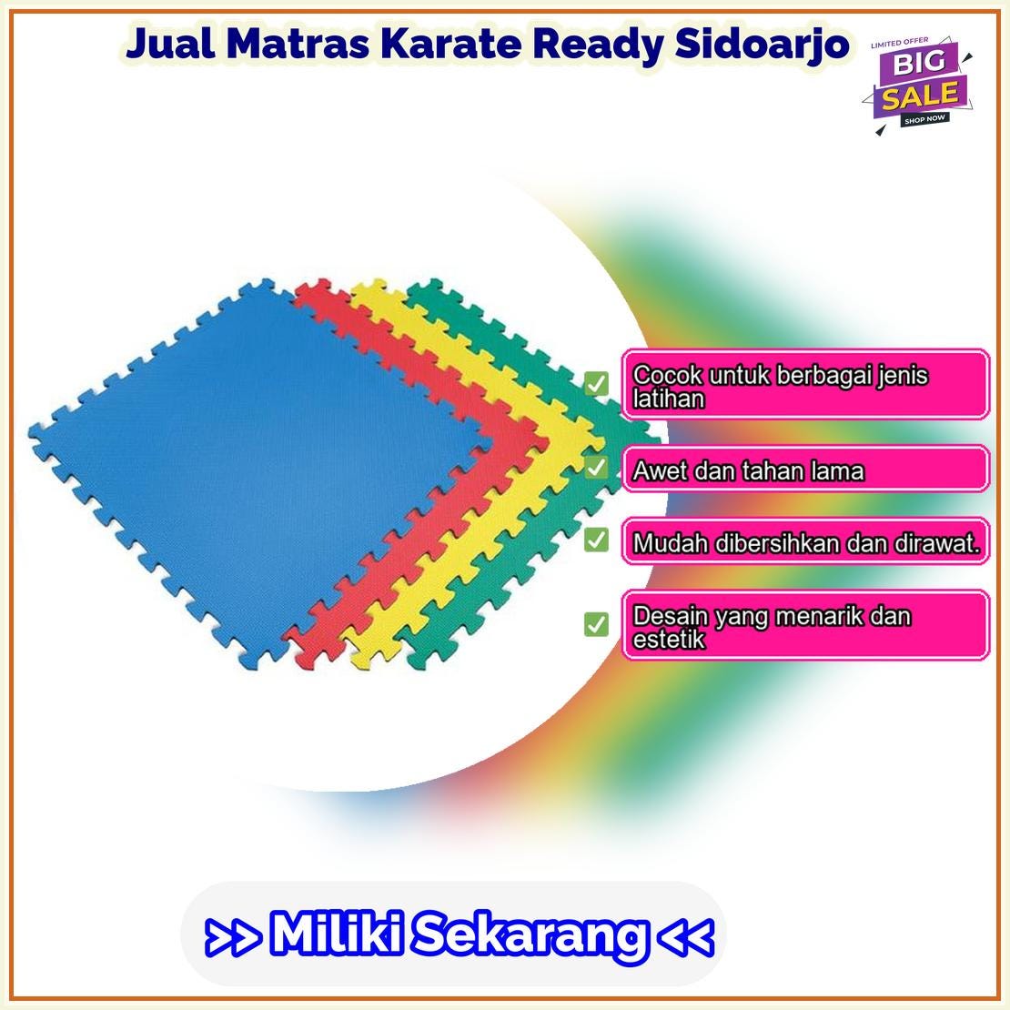 Jual Matras Karate Ready Sidoarjo - Eva Mat Tebal - Medium