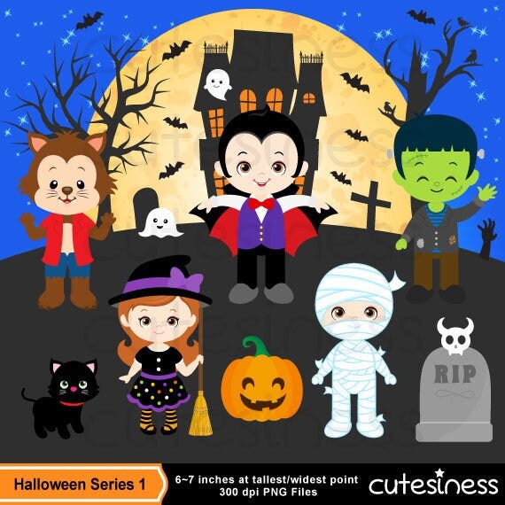 Halloween clipart,Halloween Digital papers,Witch clipart,Jack O Lantern ...