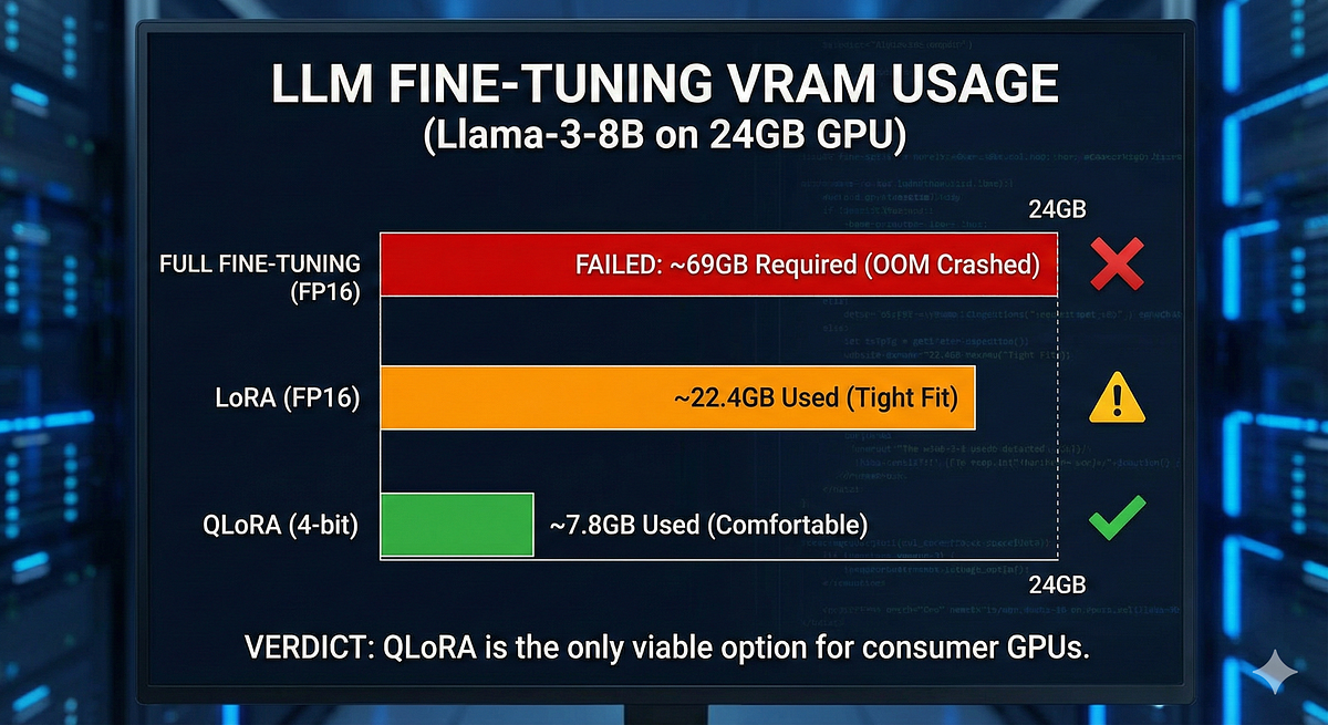 QLoRA vs LoRA vs Full Fine-Tuning — What Actually Works on One GPU | by ...