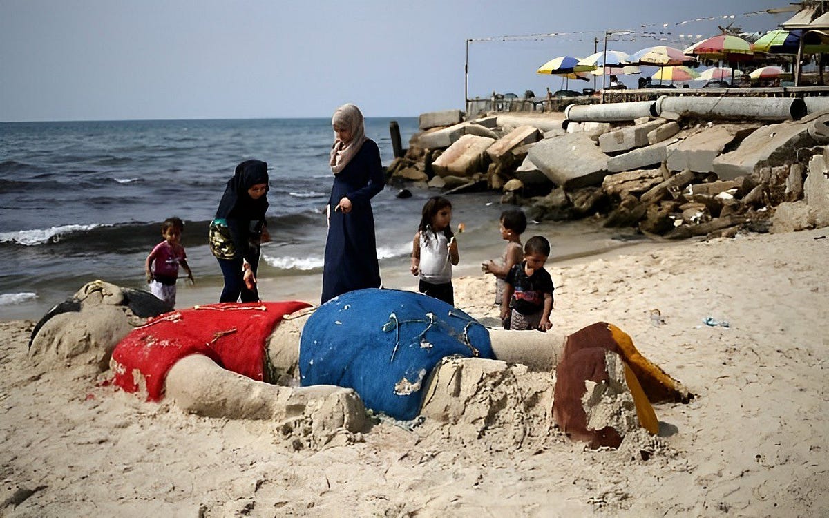 Remembering Alan Kurdi: A Sand Sculpture Tribute on Gaza Beach | by ...