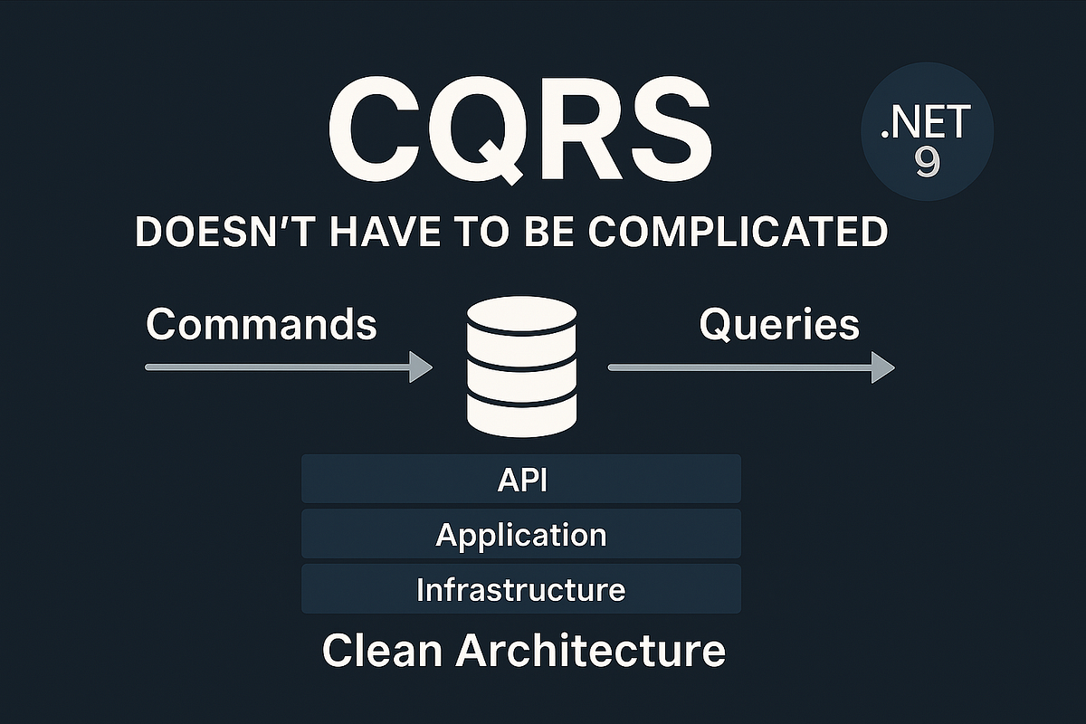 CQRS Doesn’t Have to Be Complicated — A Clean Architecture Guide for .NET 9 (With a Real Example ...