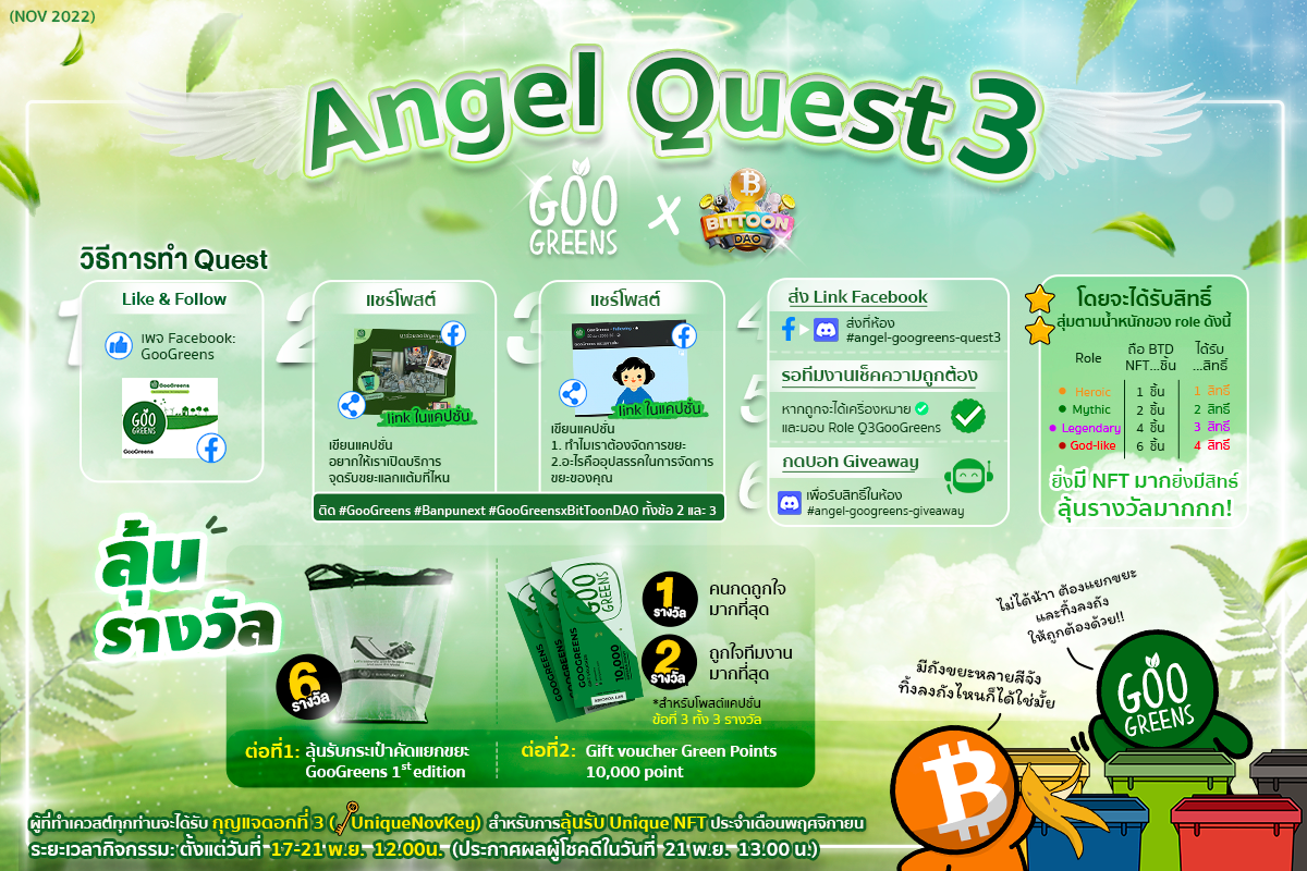 Angel Quest 3 (NOV 2022): GooGreens | by BitToonDAO | Medium