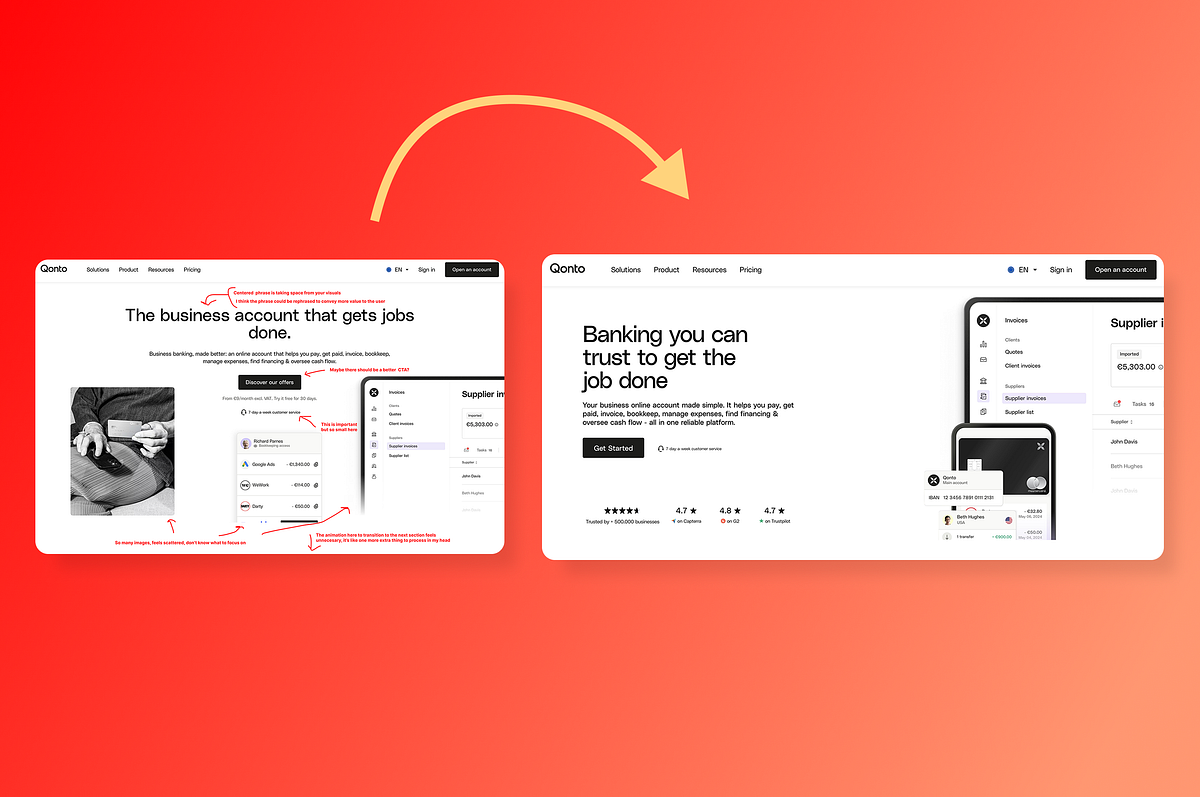 I Redesigned Qonto’s Homepage In 4 Hours | by Anastasia Senchukova | Medium