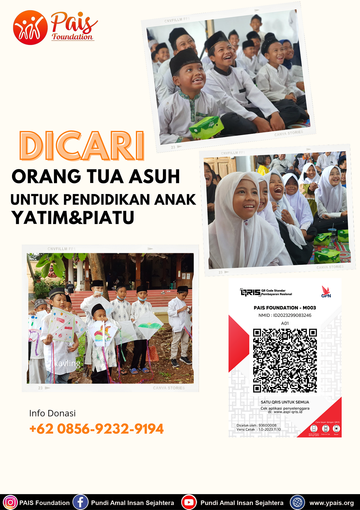 0856-9232-9194 DICARI , Orang Tua Asuh Untuk Yatim dan Piatu Cijulang ...