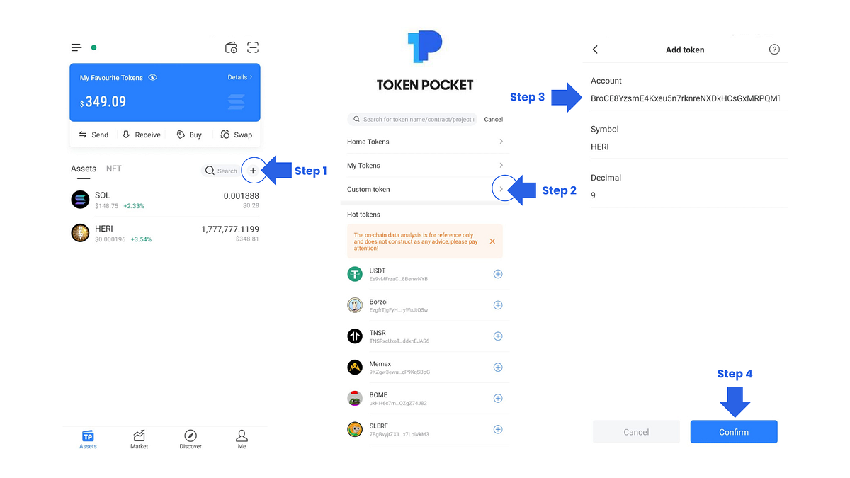 Guide to Adding $HERI to Token Pocket | by HERIMedia | Jun, 2024 | Medium