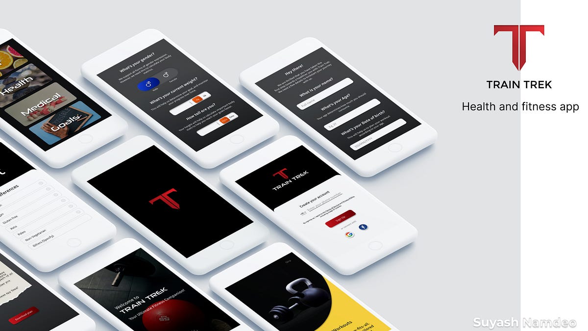 Onboarding Experience Design for Health and Fitness App — Train Trek ...