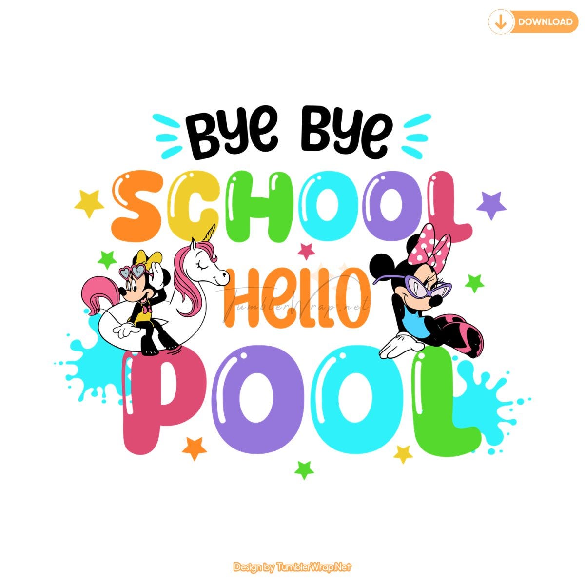 Disney Bye Bye School Hello Pool PNG - TumblerWrap.Net - Medium