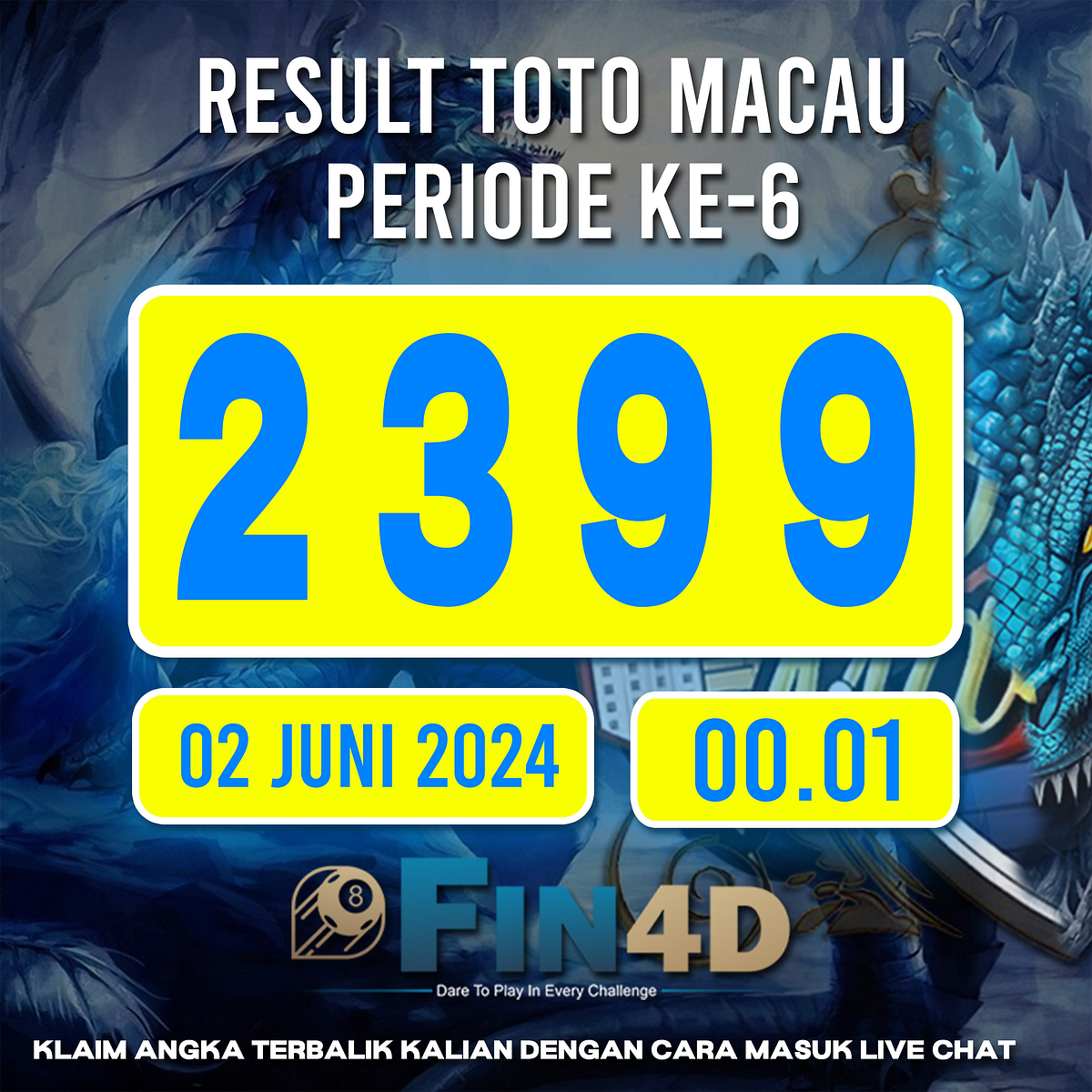 TOTO MACAU 4D PERIODE 6 TANGGAL : 02 JUNI 2024 - FIN4D - Medium
