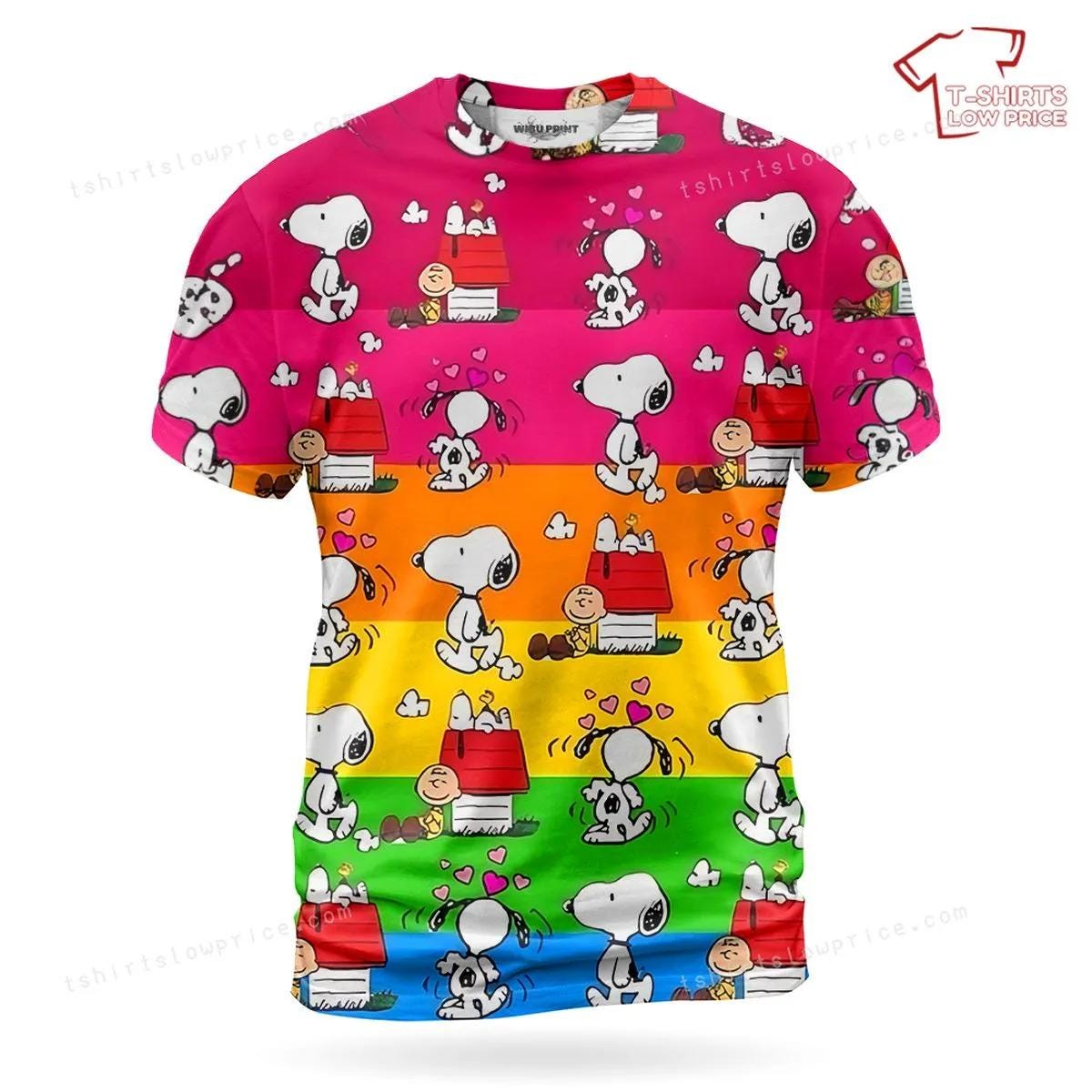 The Snoopy Multi Colour 3D Shirt. Unleash Your Inner Kid with the ...