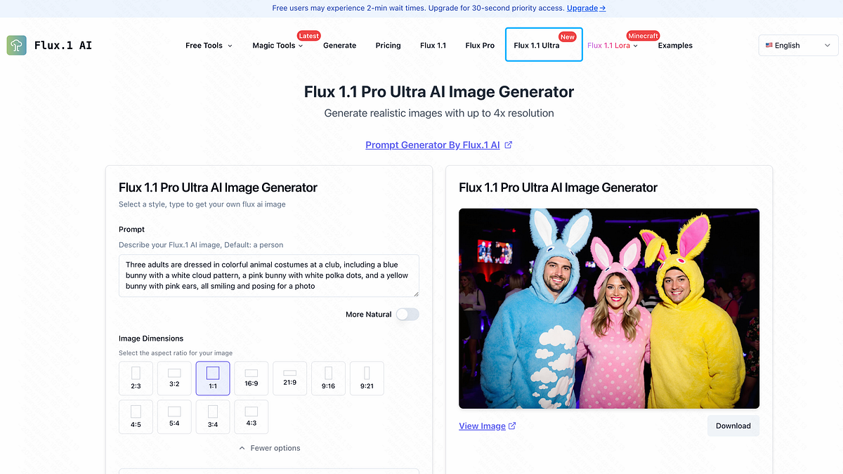 Flux 1.1 Ultra: Showing how to use it free online. | by Gavin King | Medium