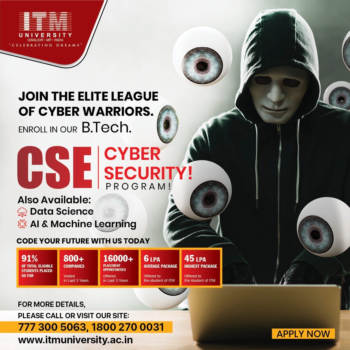 B.Tech in Cyber Security Engineering at ITM University Gwalior: Admissions Open for 2024 | by ...