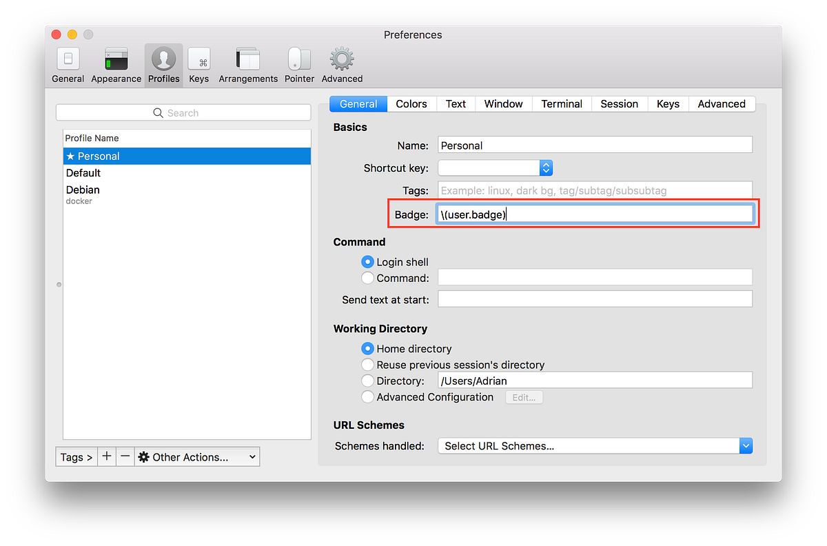 iTerm tip: add custom badges on a per-directory basis | by Adrian ...