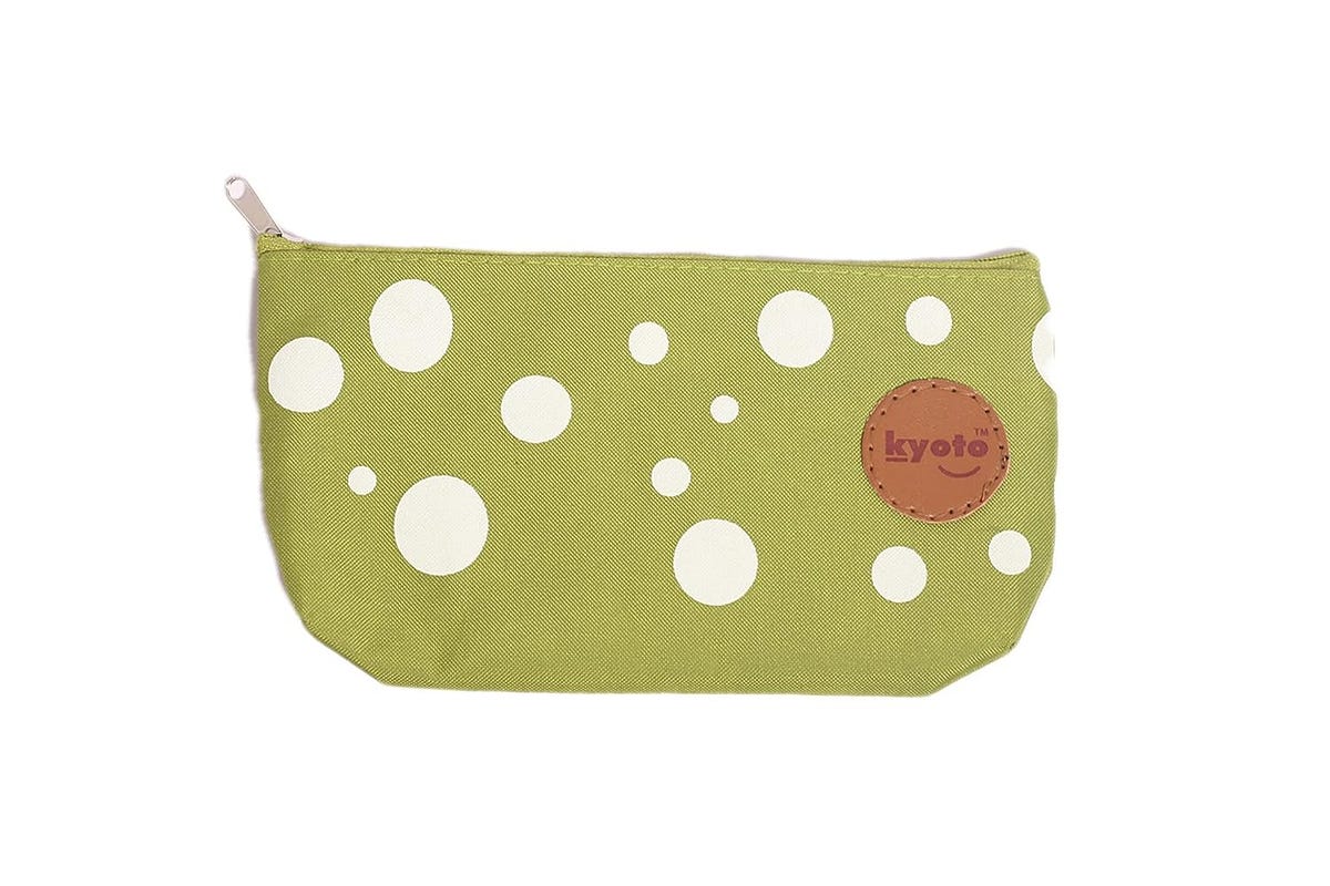 Kyoto Pencil Pouch Matty SCP BOT Gusset (CSP-007 (Green Polka DOT ...