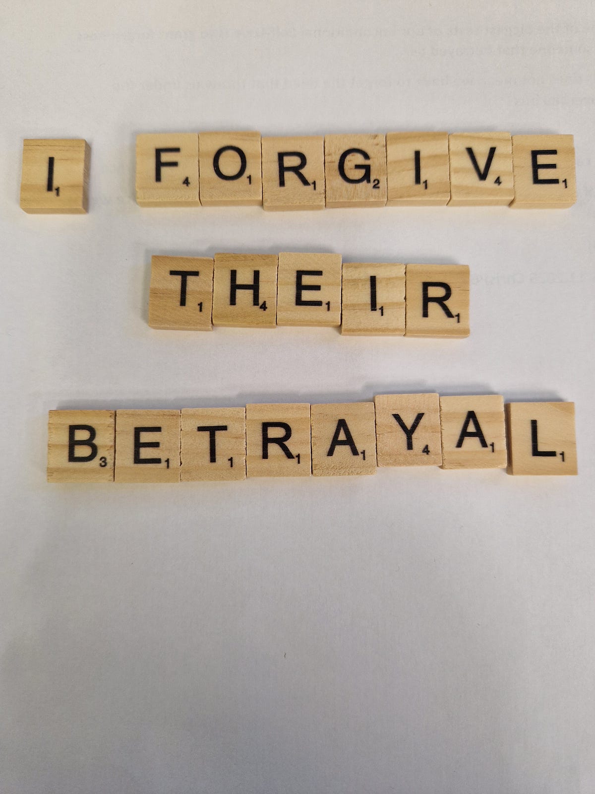 A poem about forgiving a betrayal to secure your own Peace ...