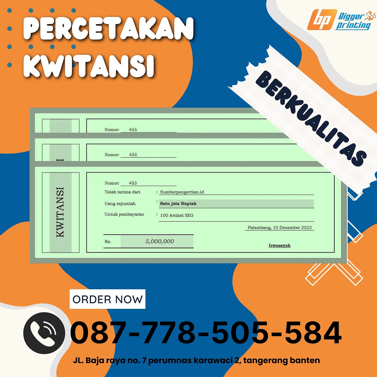 BERKUALITAS, Wa./Call 0877–7850–5584, Percetakan Kwitansi di Cibodas Tangerang - BiggerSiKilat ...