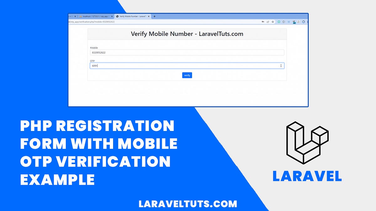 Php Registration Form With Mobile Otp Verification Example By 6500