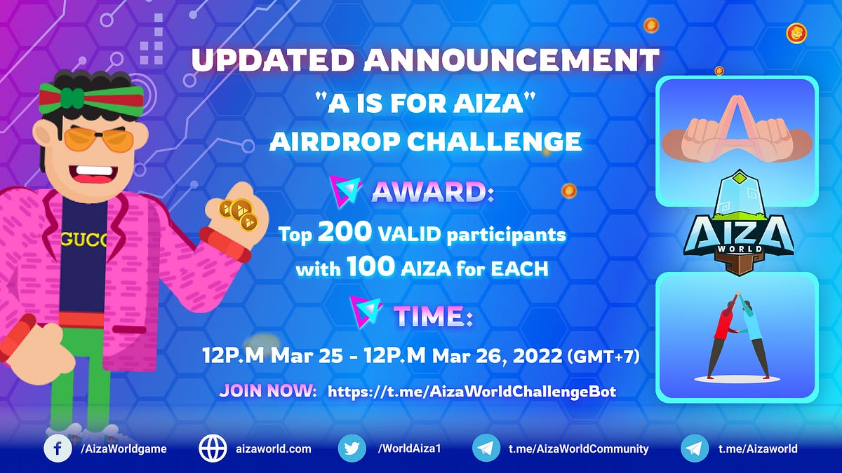 AIRDROP CHALLENGE #1 “A IS FOR AIZA” — UPDATED ANNOUNCEMENT!!! | by ...