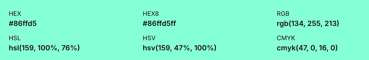 Rust: Color Conversions. RGBA, HEX, HSLA, HSVA, CMYKA! | by Itsuki | Level Up Coding