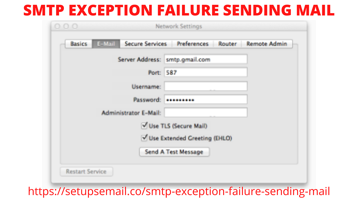 SMTP Exception Failure Sending Mail — Troubleshooting Steps - andrew austin - Medium