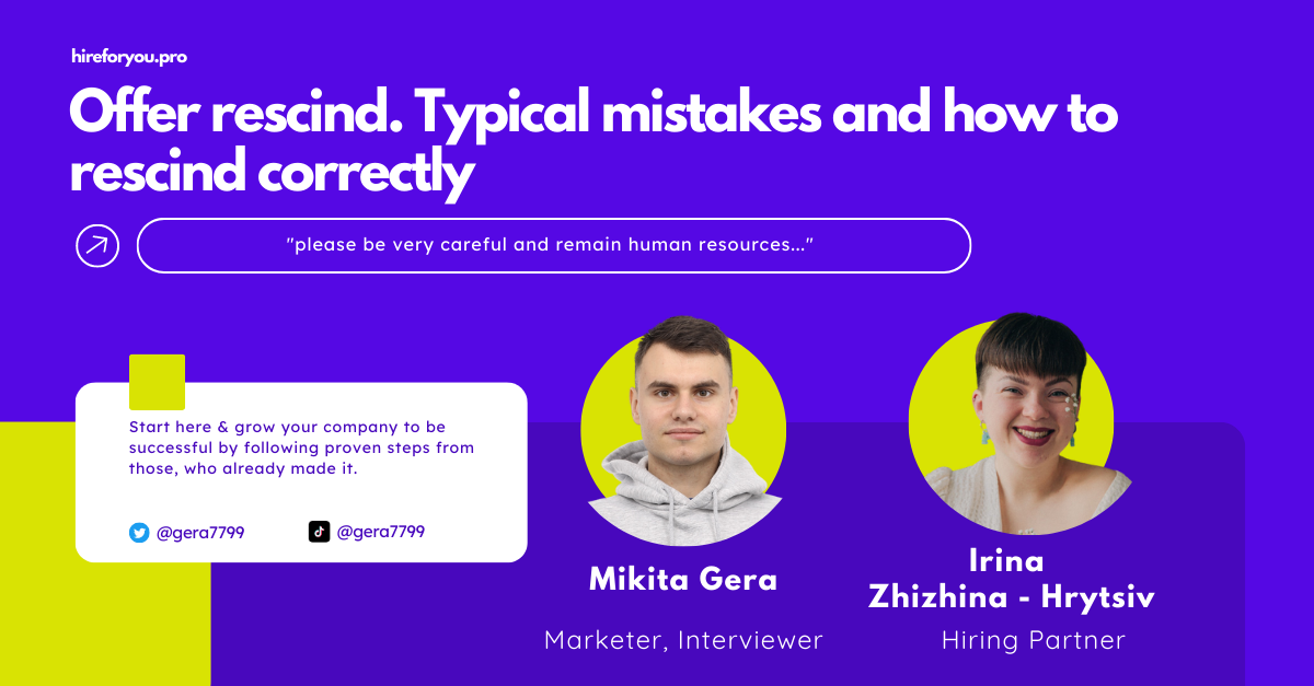 Offer rescind. Typical mistakes and how to rescind correctly | by ...