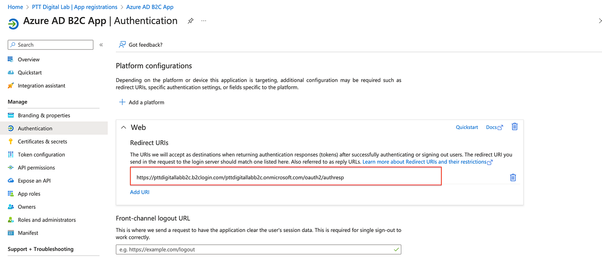 ตอนที่ 2 Azure AD B2C Custom IDP. Set up sign-in for a specific Azure… | by Ariya Kluankloi | Medium