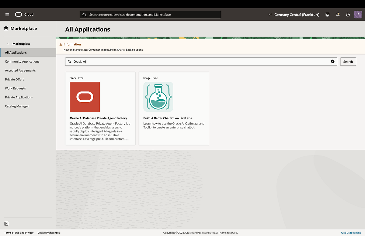 Oracle AI Database Private Agent Factory | by Harry Snart | Data ...
