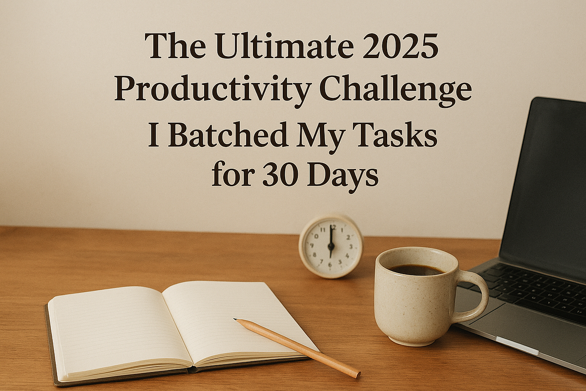 The Ultimate 2025 Productivity Challenge: I Batched My Tasks for 30 ...