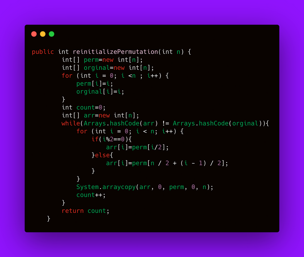 Minimum Number Of Operations To Reinitialize A Permutation By Omar Faroque Algorithm And 9873