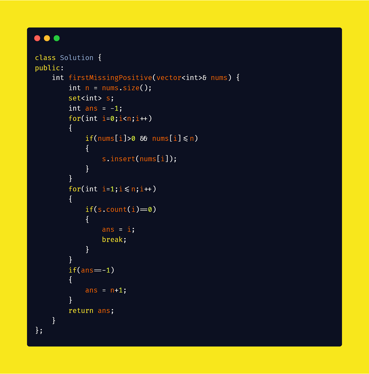 First Missing Positive. We are given an array arr of size n and… | by Prakhar Kapoor | Medium