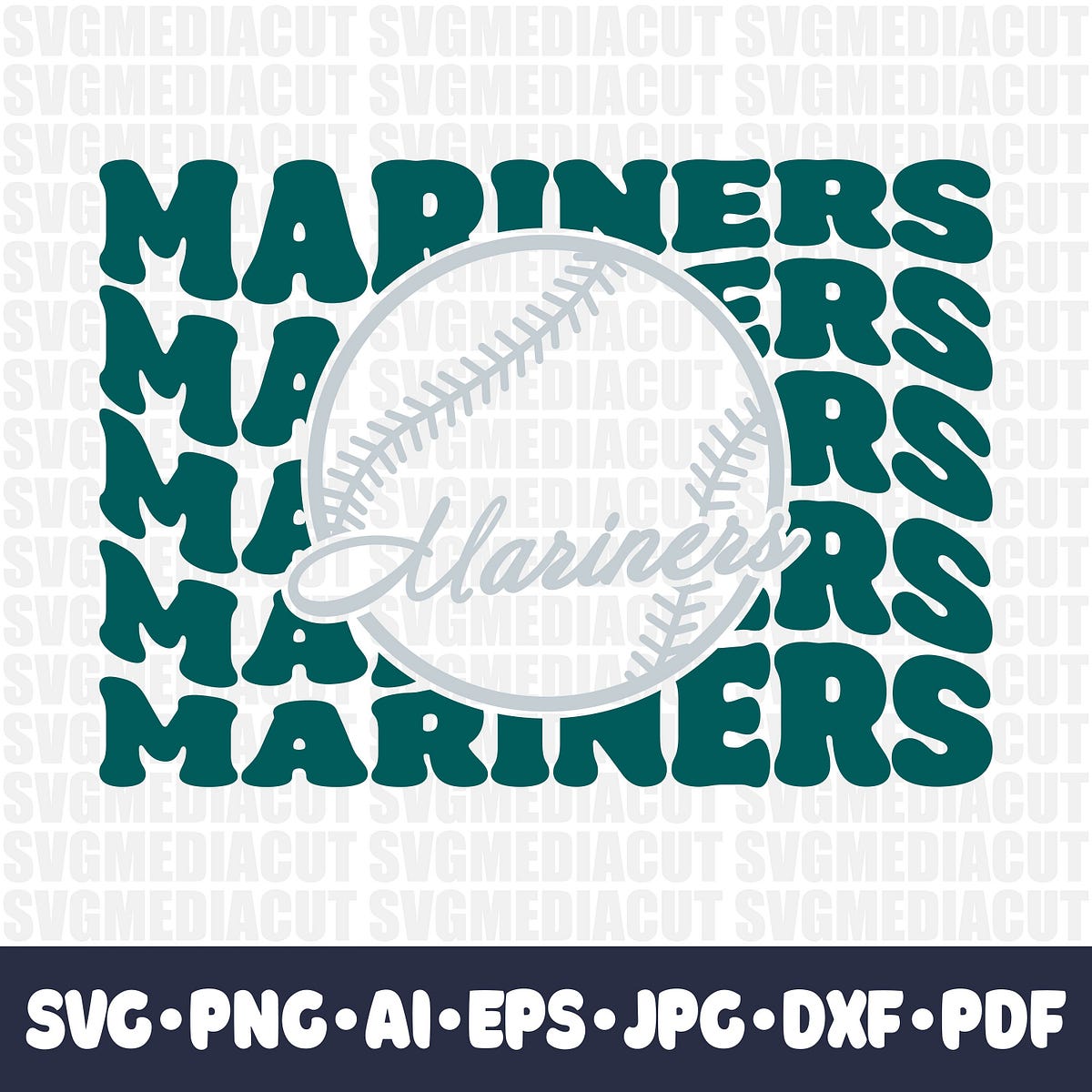 Mariners baseball SVG Cricut cut file. Love baseball team PNG clipart ...