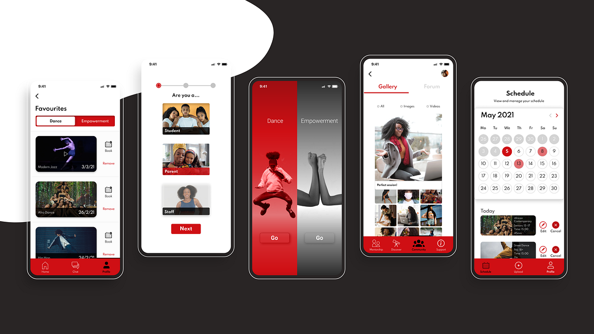 Case study: Redesigning a dance app | by Javie Katebe | Bootcamp | Medium