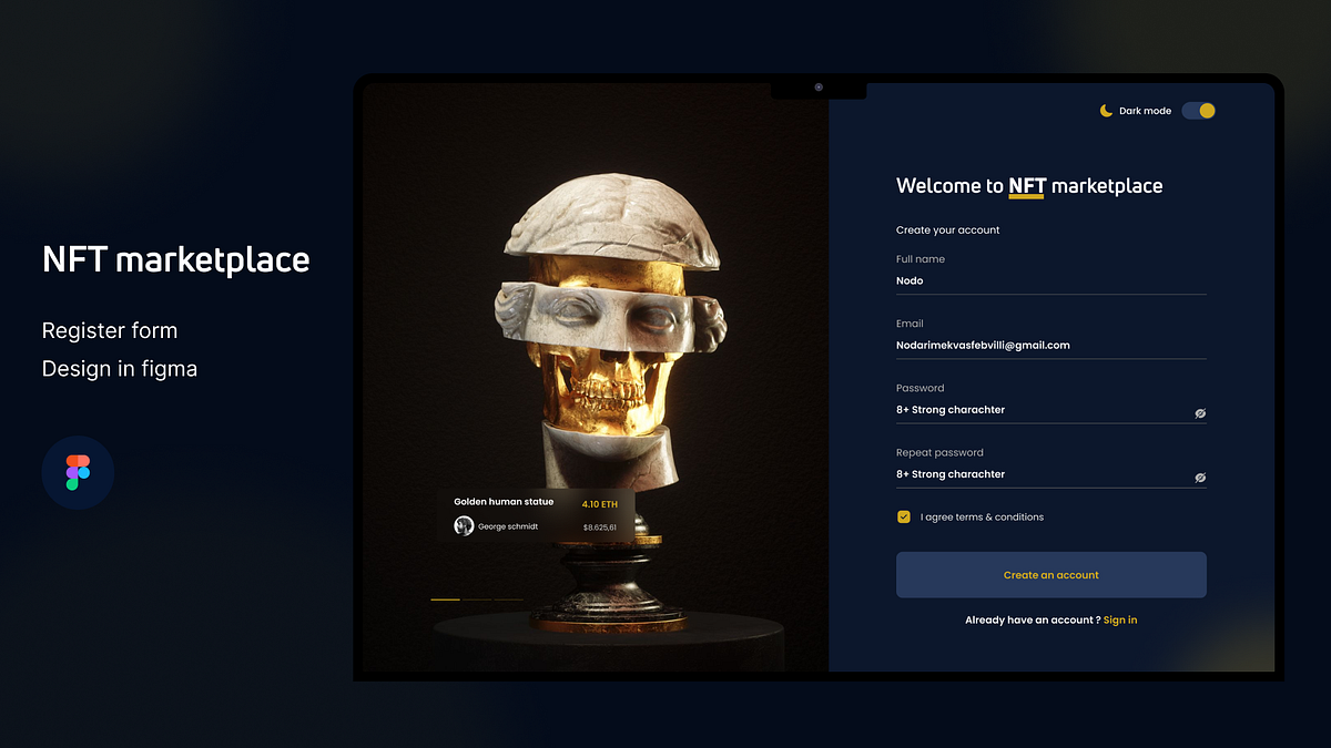 How To Create NFT Register Form In Figma - Soudemyacademy - Medium