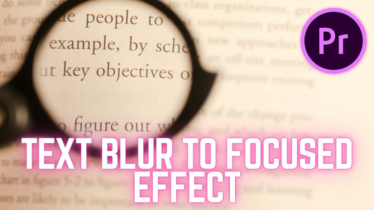 How to do Text Blur to Focused Effect Premiere Pro - Benard Kemp (Coach ...