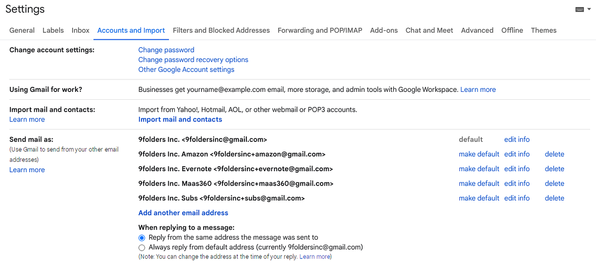 Send mail as in Gmail with Re:Work app. | by 9Foldersinc | Medium
