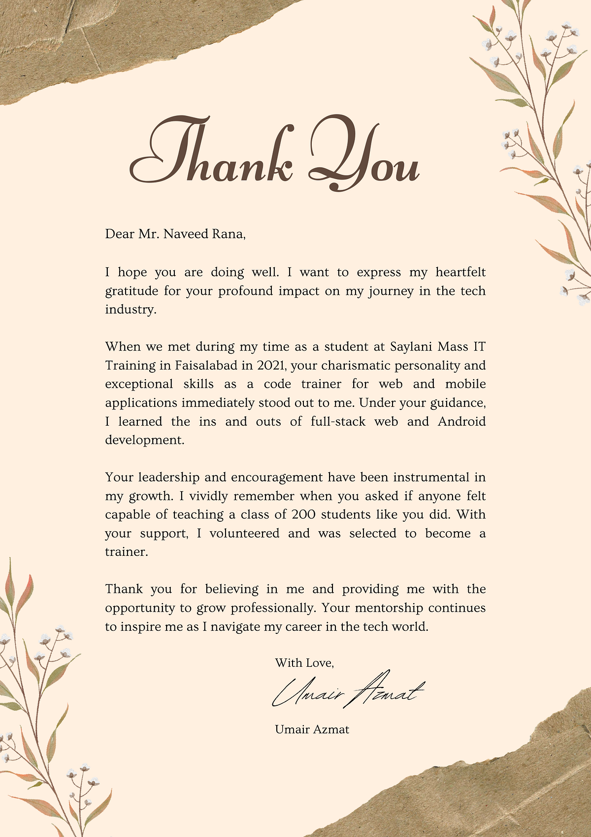 A Gift Overdue The Importance of Saying Thank You | by Umair Azmat | Medium
