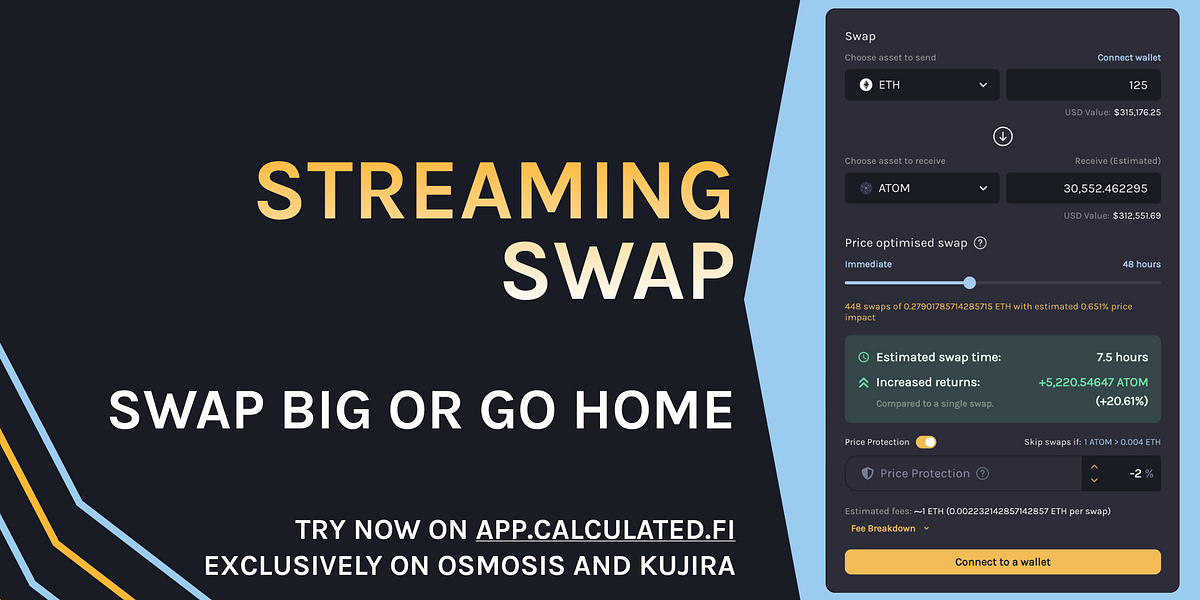 New feature: Streaming Swap is live! | by Calculated Finance (CALC) 🧮 ...