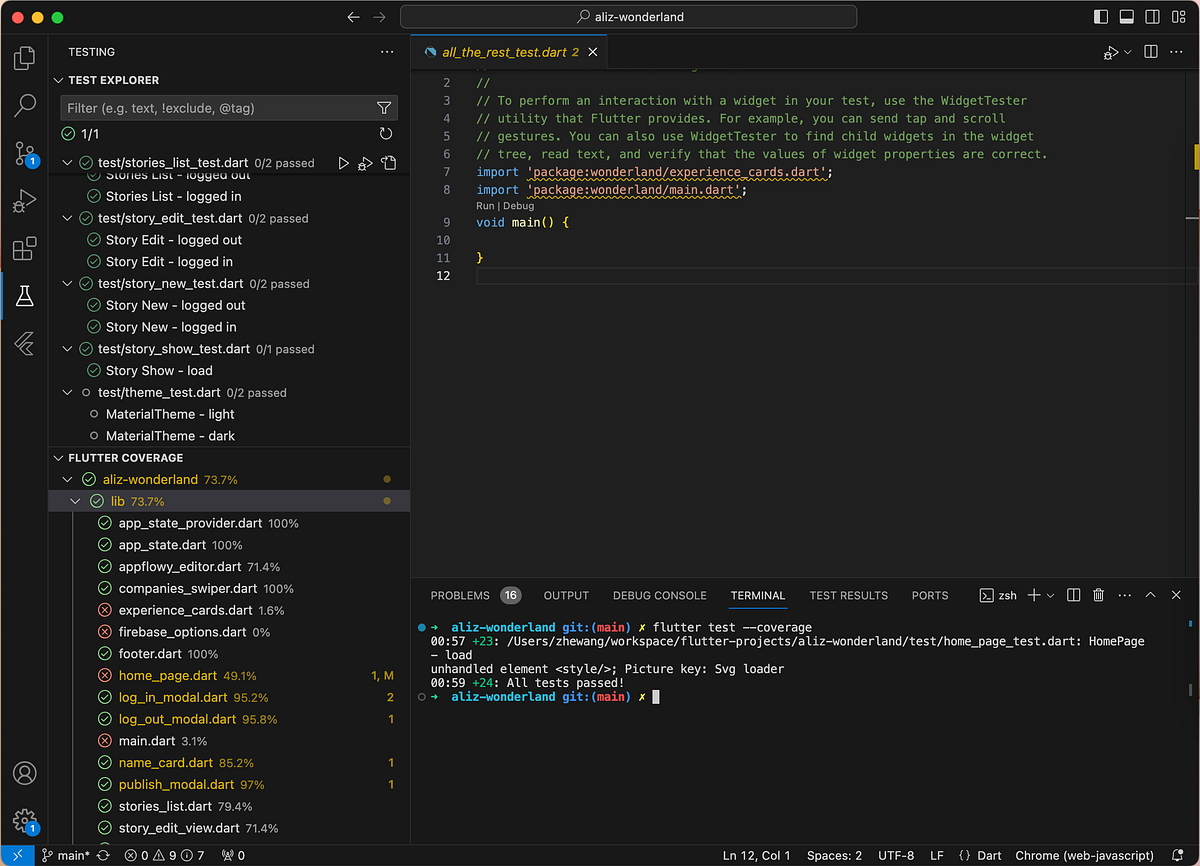 Unit-testing for Flutter Applications | by Zhe Wang | Medium