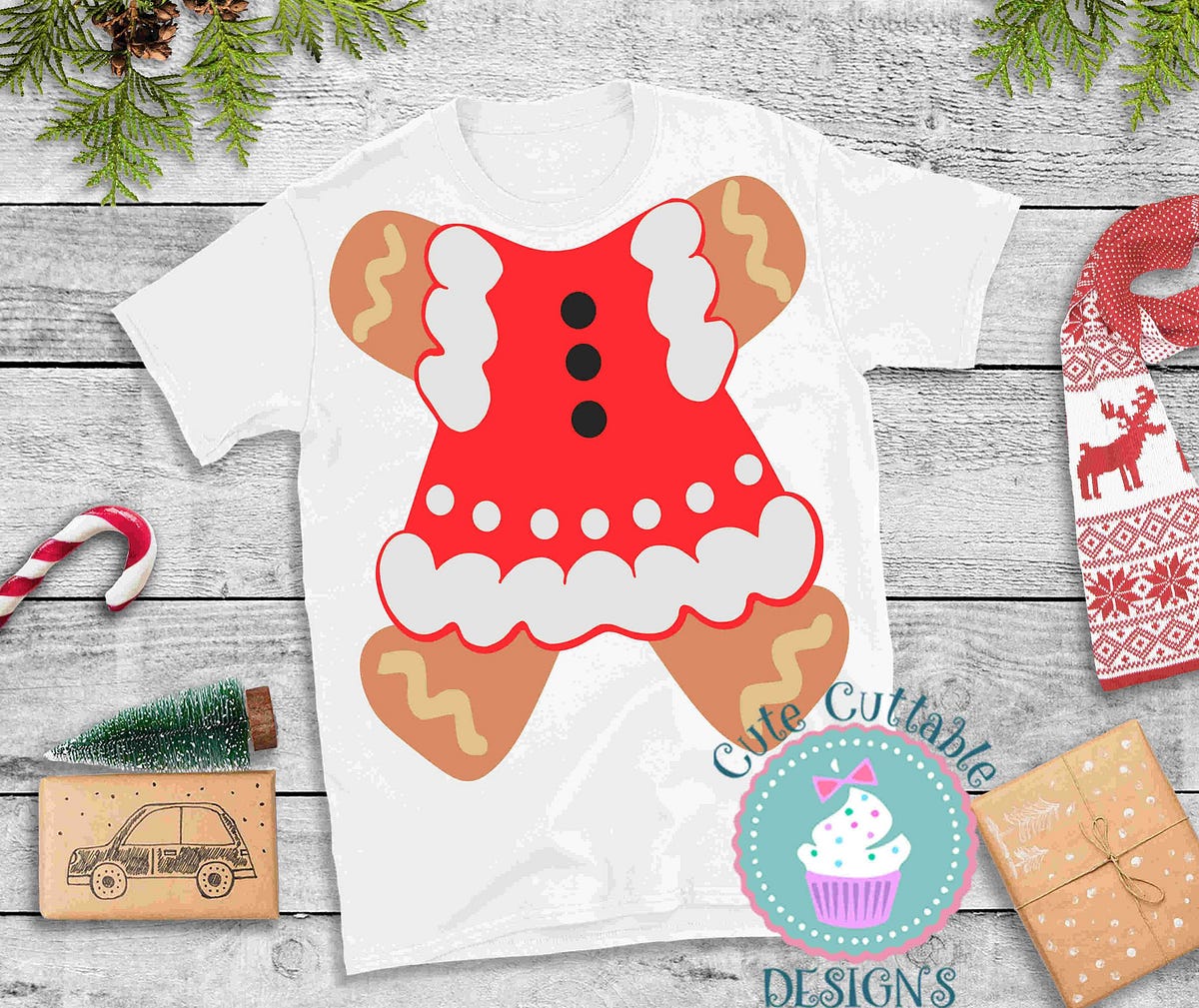 Gingerbread girl svg Ugly Christmas sweater, Christmas SVG, suit svg ...