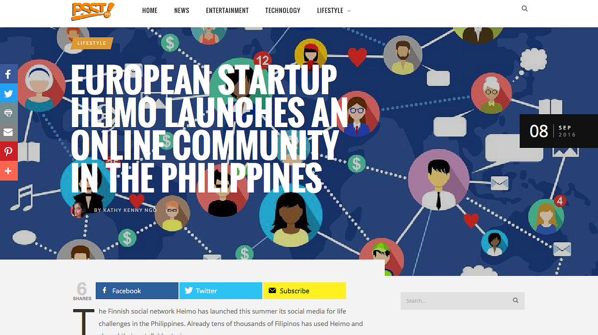 Heimo featured in the Philippines media PSST! | by Heimo Community ...