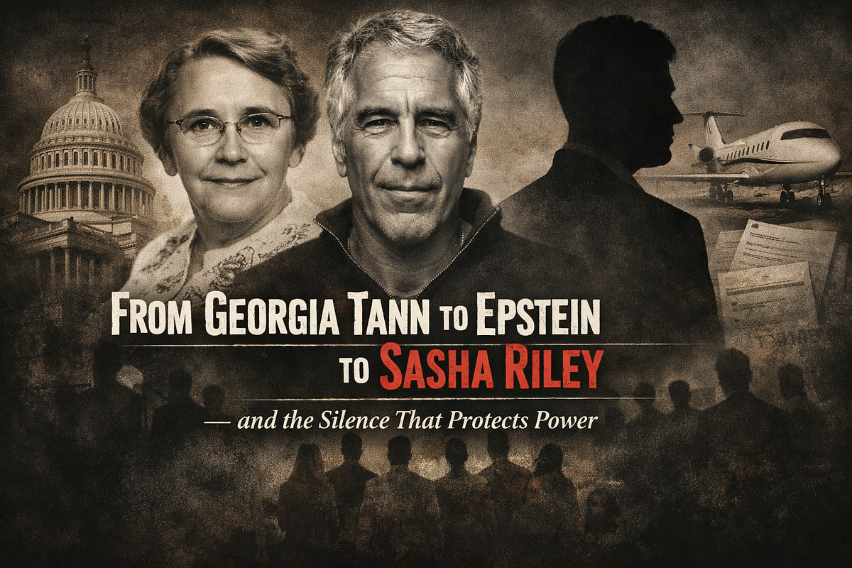 From Georgia Tann to Epstein to Sasha Riley — and the Silence That ...