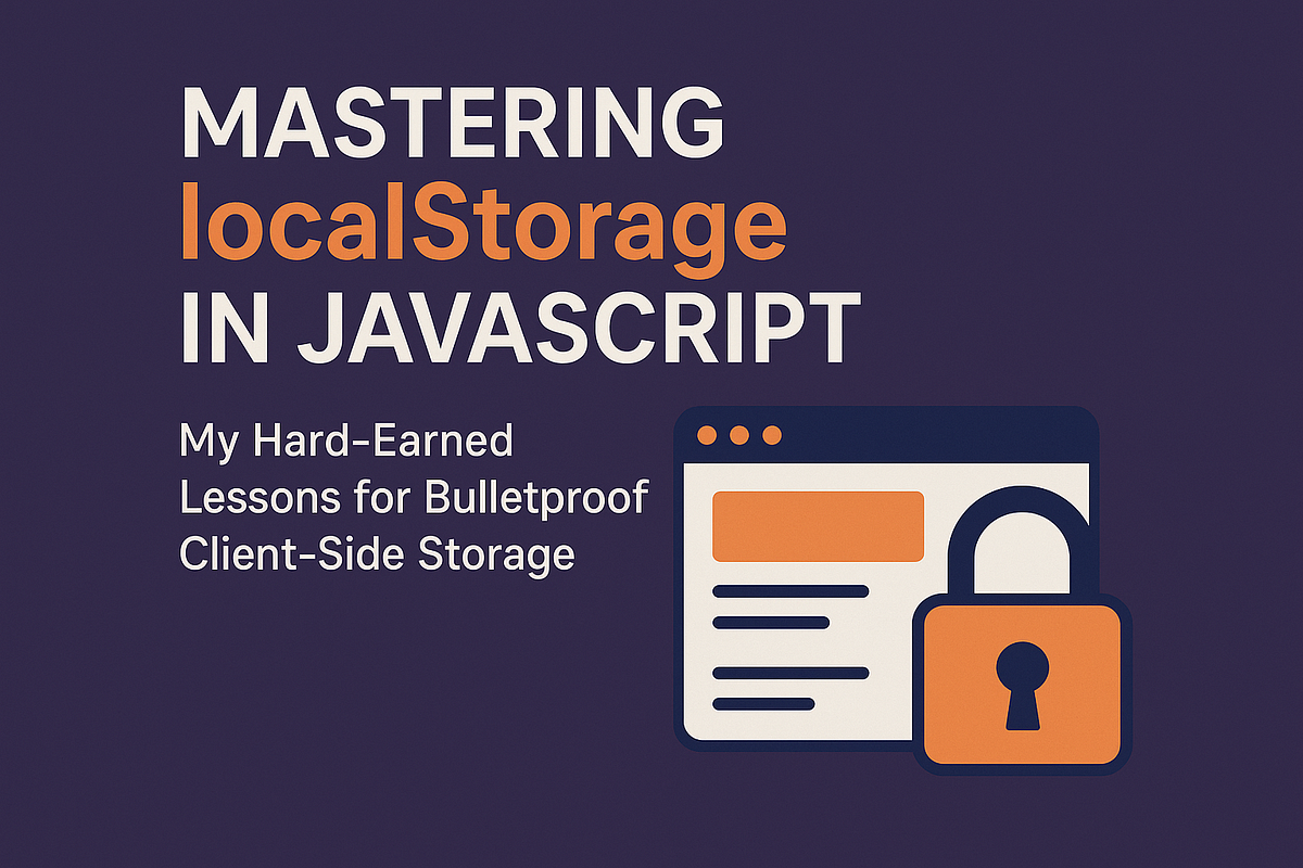 Mastering localStorage in JavaScript: My Hard-Earned Lessons for Bulletproof Client-Side Storage ...