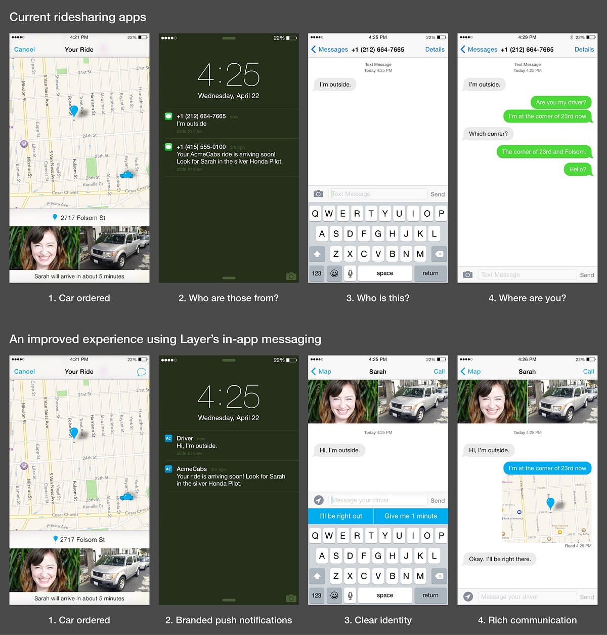 before and after mockups:. push to talk asynch voice could work… | by ...